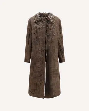 Prada Reversible Single-breasted Coat With Gocce Details