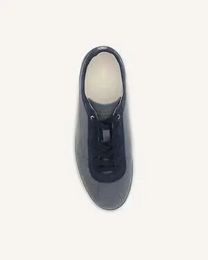 Brunello Cucinelli Nubuck And Suede Sneakers With Slim Sole - Grey