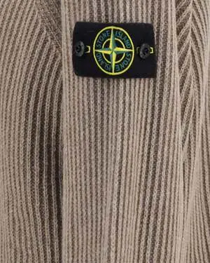 Stone Island Hooded Zip-up Weater - Beige