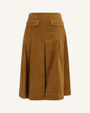 Tory Burch Corduroy Pleated Skirt
