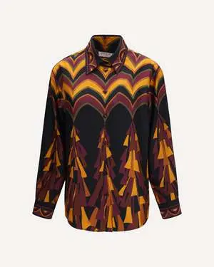 Emilio Pucci Silk Shirt In Baiadera Print Feale - Multicolour
