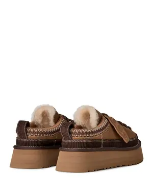 UGG Heritage Lace-up Shearling Lined Slippers