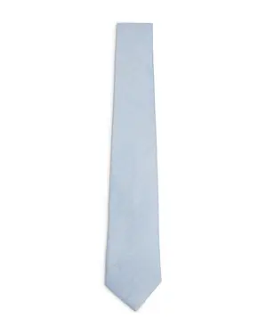 REISS Liam Textured Polka Dot Tie - Light Blue