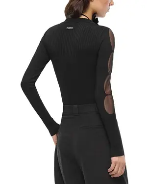 Pinko Danzica Plunging V Neck Bodysuit