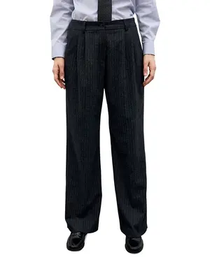 Gerard Darel Mini Pinstriped Pants - Charcoal