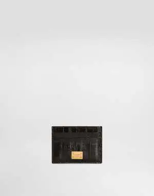 Dolce & Gabbana Eel Card Holder - Black