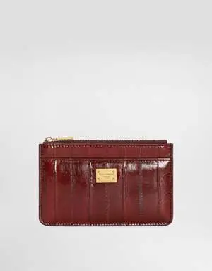 Dolce & Gabbana Eel Card Holder - Red