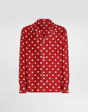 Dolce & Gabbana Polka Dot-print Silk Twill Vanity Shirt - Multicolor
