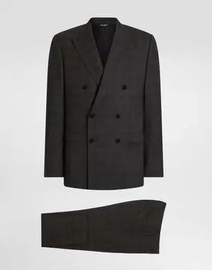 Dolce & Gabbana Martini Light Double-breasted Suit In Glen Plaid - Multicolor