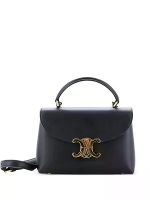 Celine Nino Top Handle Bag Leather Teen Satchel - Black