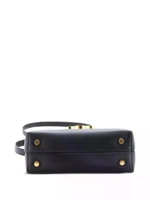 Celine Nino Top Handle Bag Leather Teen Satchel - Black