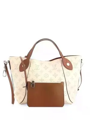 LOUIS VUITTON Hina Handbag Mahina Leather Pm Shoulder Bag - Neutrals
