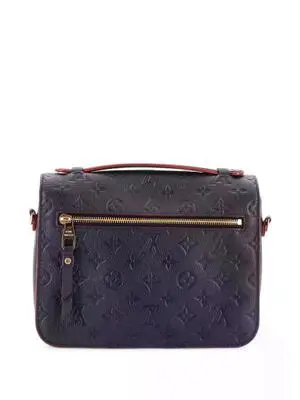 LOUIS VUITTON Pochette Metis Monogram Empreinte Leather East West Crossbody Bag - Blue
