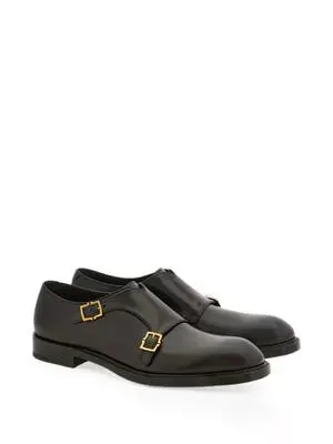 FERRAGAMO Double Monkstrap Loafers - Brown