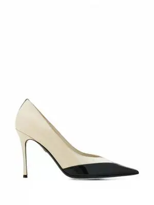 FERRAGAMO Patent-leather Pointed-toe Pumps - Neutrals