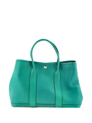 Hermès Garden Party Leather 30 Tote Bag - Green