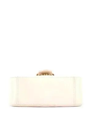 Gucci Gg Marmont Top Handle Flap Bag Matelasse Leather Mini Satchel - Neutrals
