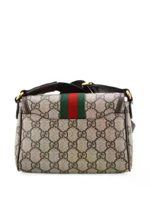 Gucci Ophidia Flap Shoulder Bag Gg Coated Canvas Mini Crossbody Bag