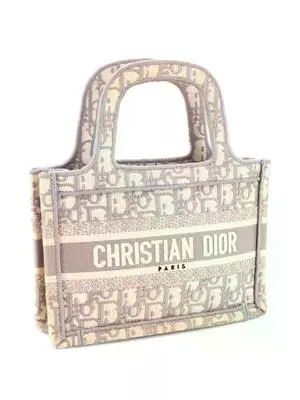 Dior Book Oblique Canvas Mini Tote Bag - Grey