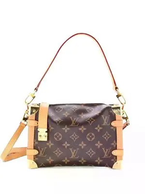 LOUIS VUITTON Side Trunk Handbag Monogram Canvas Mm Satchel - Brown