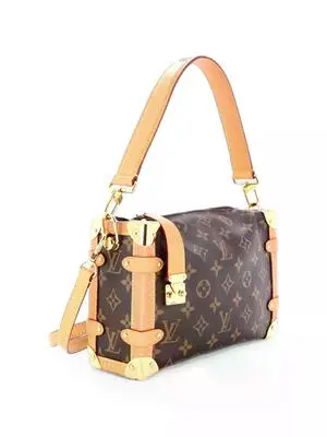 LOUIS VUITTON Side Trunk Handbag Monogram Canvas Mm Satchel - Brown