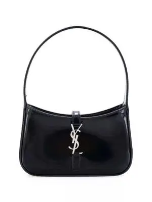 Saint Laurent Le 5 A 7 Patent Mini Hobo Bag - Black