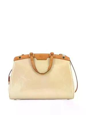 LOUIS VUITTON Brea Handbag Monogram Vernis Mm Satchel - Neutrals