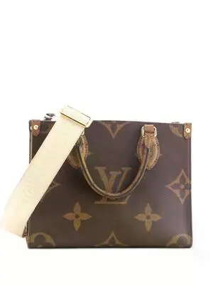 LOUIS VUITTON Onthego Tote Reverse Monogram Giant Pm Shoulder Bag - Brown