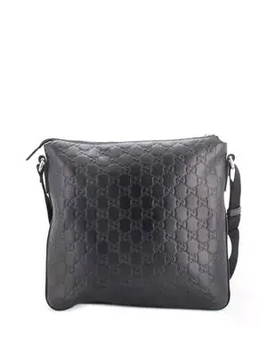Gucci Signature Zip Messenger Bag Guccissima Leather Medium Crossbody Bag