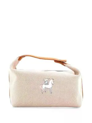 Hermès Bride-a-brac Cabriole Travel Case Toile Gm Pouch - Brown