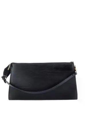 LOUIS VUITTON Pochette Accessoires Epi Leather Clutch Bag - Black