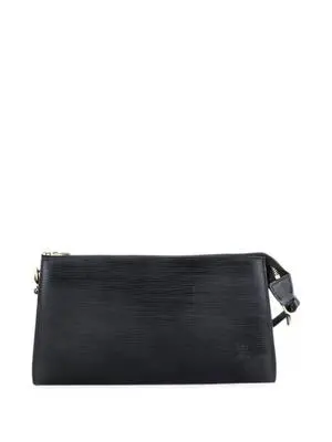 LOUIS VUITTON Pochette Accessoires Epi Leather Clutch Bag - Black