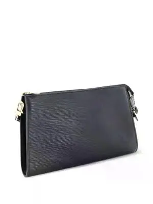 LOUIS VUITTON Pochette Accessoires Epi Leather Clutch Bag - Black