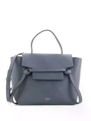 Celine Belt Bag Textured Leather Nano Shoulder Bag - Blue
