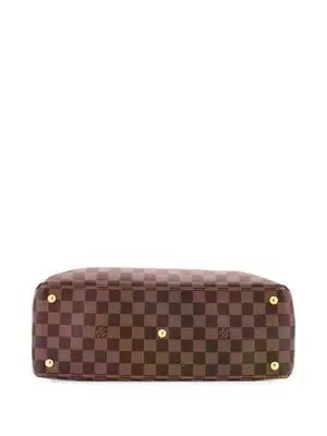 LOUIS VUITTON Riverside Handbag Damier With Leather Tote Bag