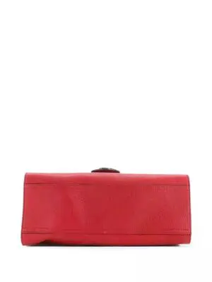 Gucci Gg Marmont Top Handle Bag Leather Small Satchel - Red