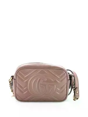 Gucci Gg Marmont Shoulder Bag Matelasse Leather Mini Crossbody Bag - Neutrals