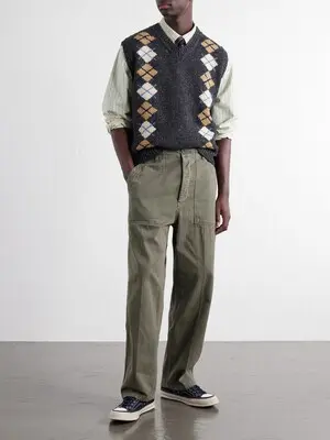 Visvim Diamante Wool And Cashmere-blend Vest