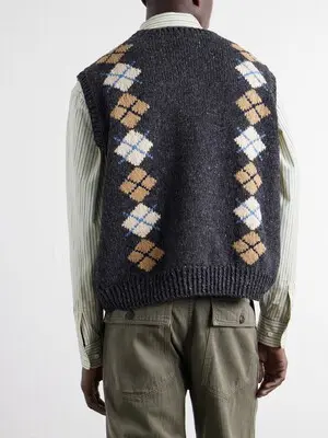 Visvim Diamante Wool And Cashmere-blend Vest