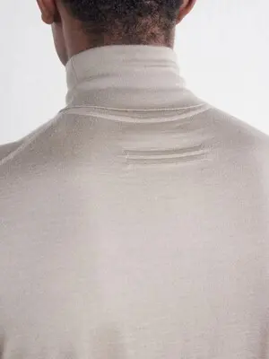 Zegna Cashmere And Silk-blend Turtleneck Sweater - Brown