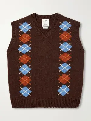 Visvim Visvim - Diamante Wool And Cashmere-Blend Vest - Men - Brown - 1 Brown