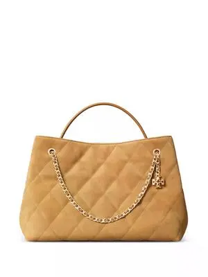Tory Burch Fleming Suede Carryall Bag