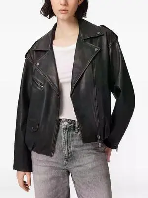 ALLSAINTS Samina Leather Biker Jacket - Black