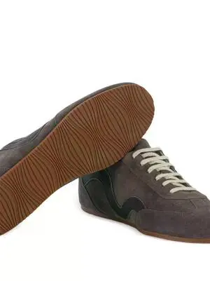LARDINI Suede Shearling-lined Sneakers