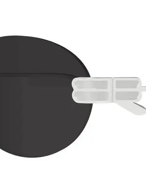 Balenciaga Gossip Bb Rimless Oval-frame Sunglasses - Silver