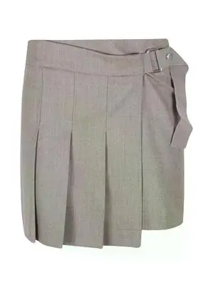 P.a.r.o.s.h Pleated Buckled Mini Skirt