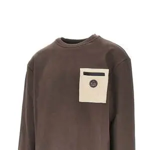 MAUNA KEA Corduroy Pocket Crewneck Sweatshirt