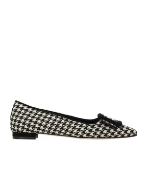 Manolo Blahnik Pointed-toe Ballet Flats - Black