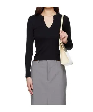 FLORE FLORE Iman Long-sleeve T-shirt - Black