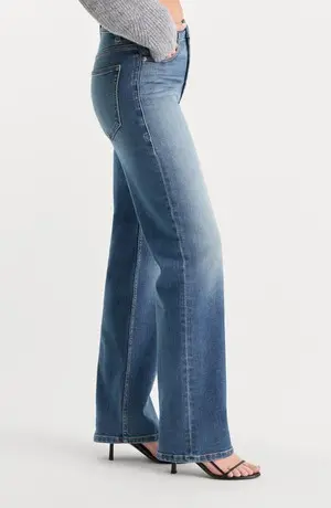 Good American Good Petite High Waist Straight Leg Jeans